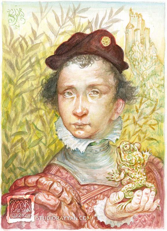 Toad Tells a Tale - Original Watercolor Painting by Omar Rayyan ...